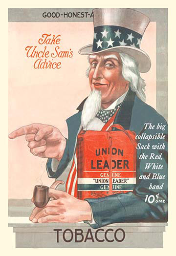 Buyenlarge Take Uncle Sam's Advice Union Leader Tobacco Vintage ...