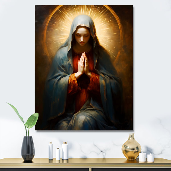Fleur De Lis Living Mother Mary Christian Portrait II - Christianism ...