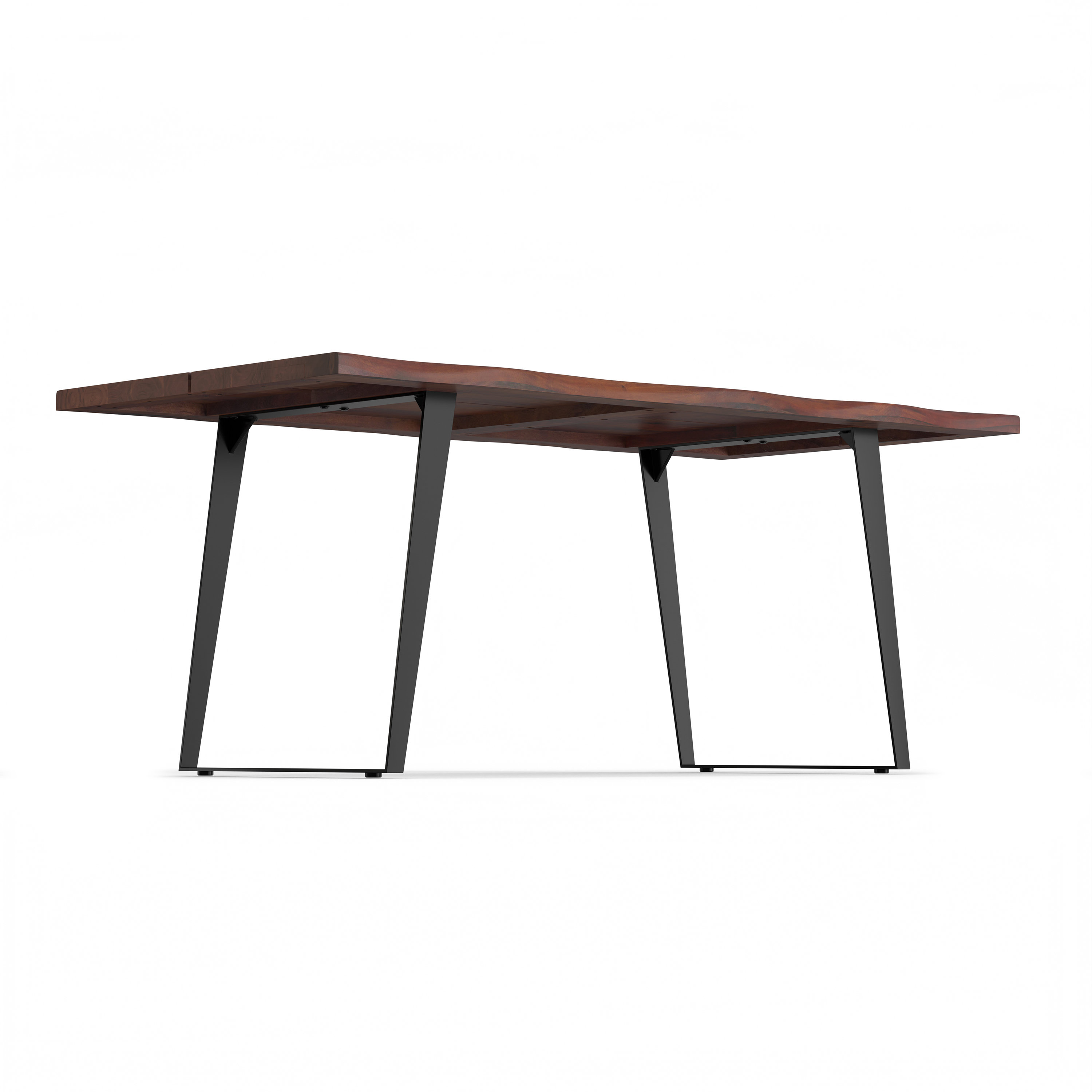 Simpli Home Delta 72"W Solid Acacia Dining Table, Industrial Style with ...