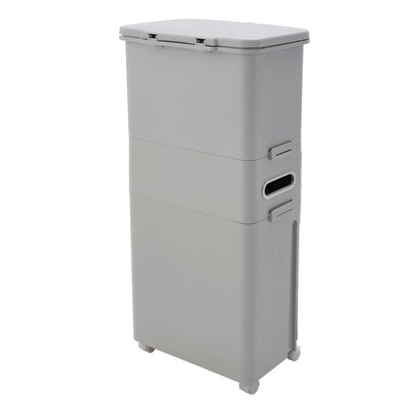 Living and Home PP Step-On, Hand Press Rubbish Bin - 45L | Wayfair.co.uk