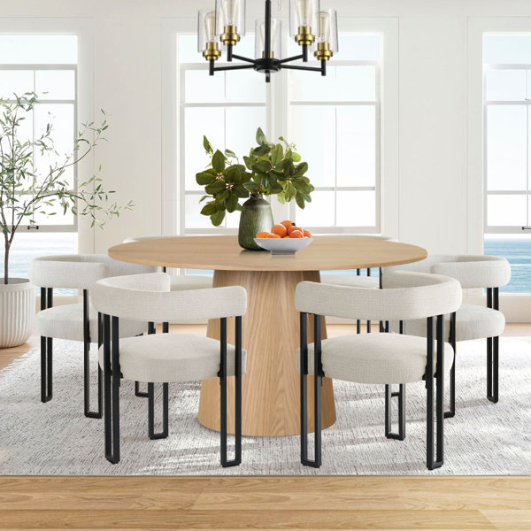 Wade Logan® Brookelyne 6 - Person Dining Table Sets With 52'' Round ...