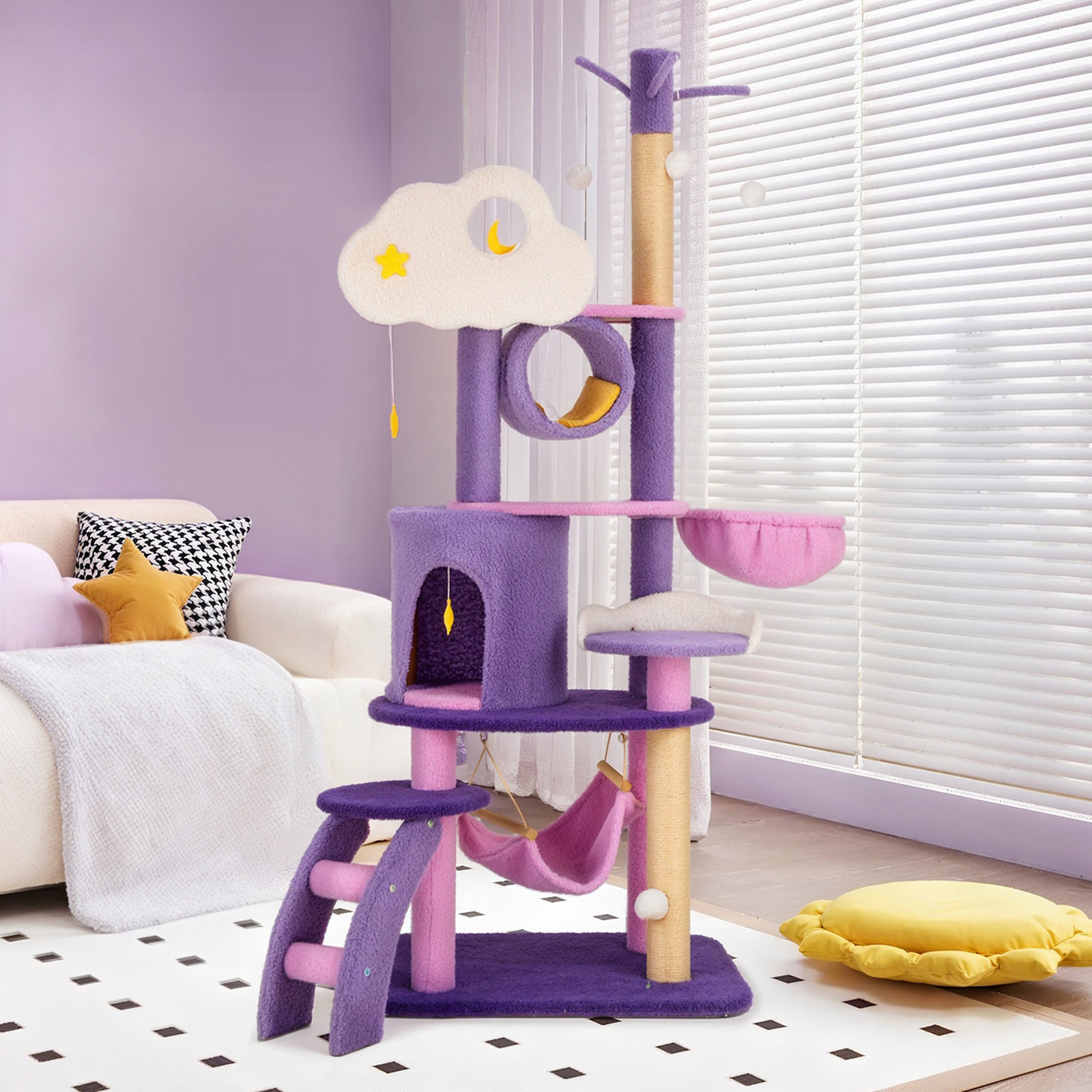 Tucker Murphy Pet™ Garrick Moonlight Cat Tree with Cat Scratching Posts ...