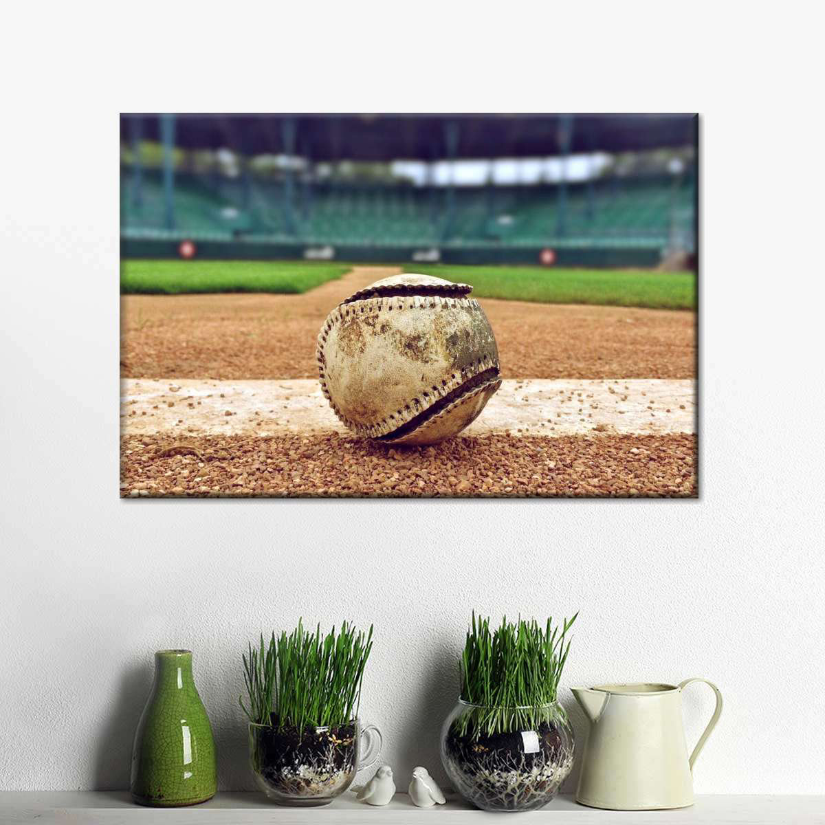 Trule Baseball Baseball In Stadium Canvas Print On Canvas Print | Wayfair
