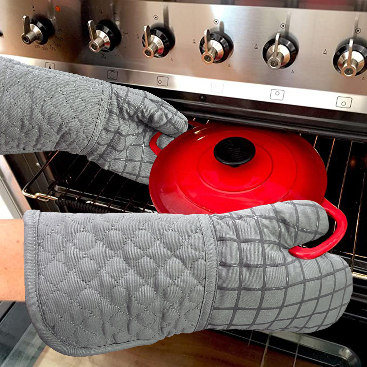 Popular Bath Grids 2Pc Silicone Oven Mitt & Reviews | Wayfair