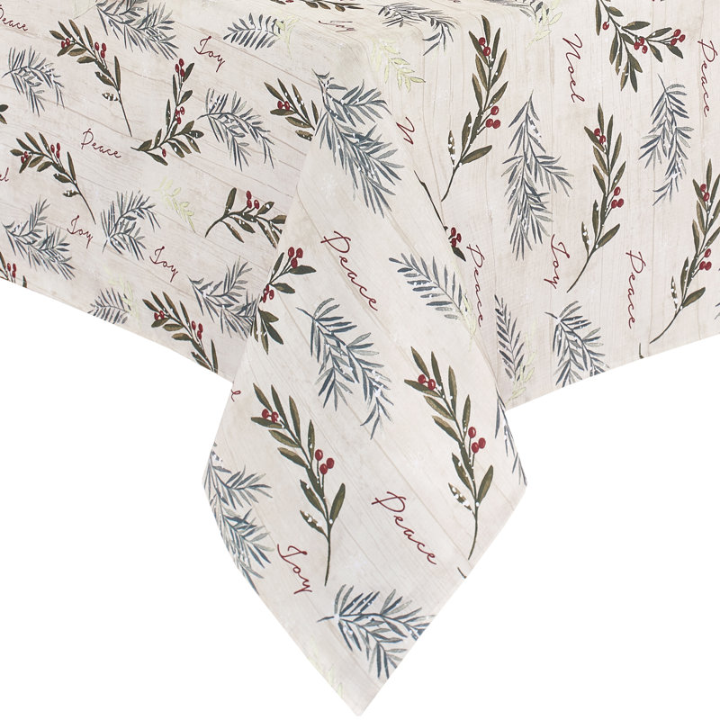 The Holiday Aisle® Liddle Floral Christmas Tablecloth & Reviews | Wayfair