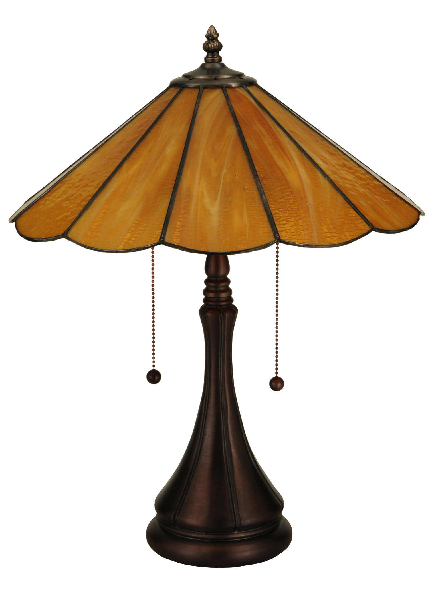 Meyda Lighting Panel Honey Amber 20.25" Table Lamp | Wayfair