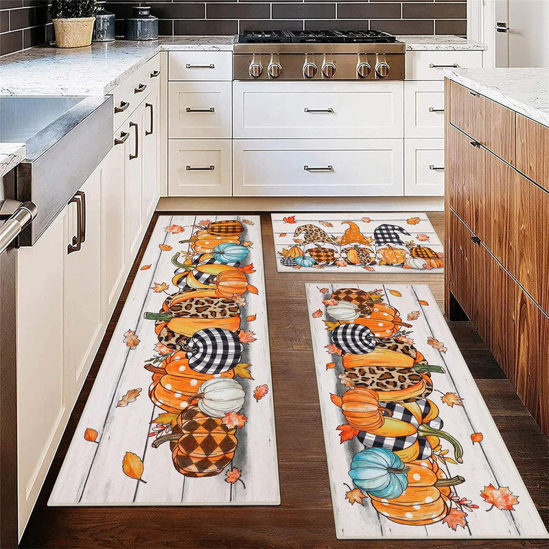August Grove® Fall Kitchen Rugs Set of 3 Piece Fall Kitchen Mats ...