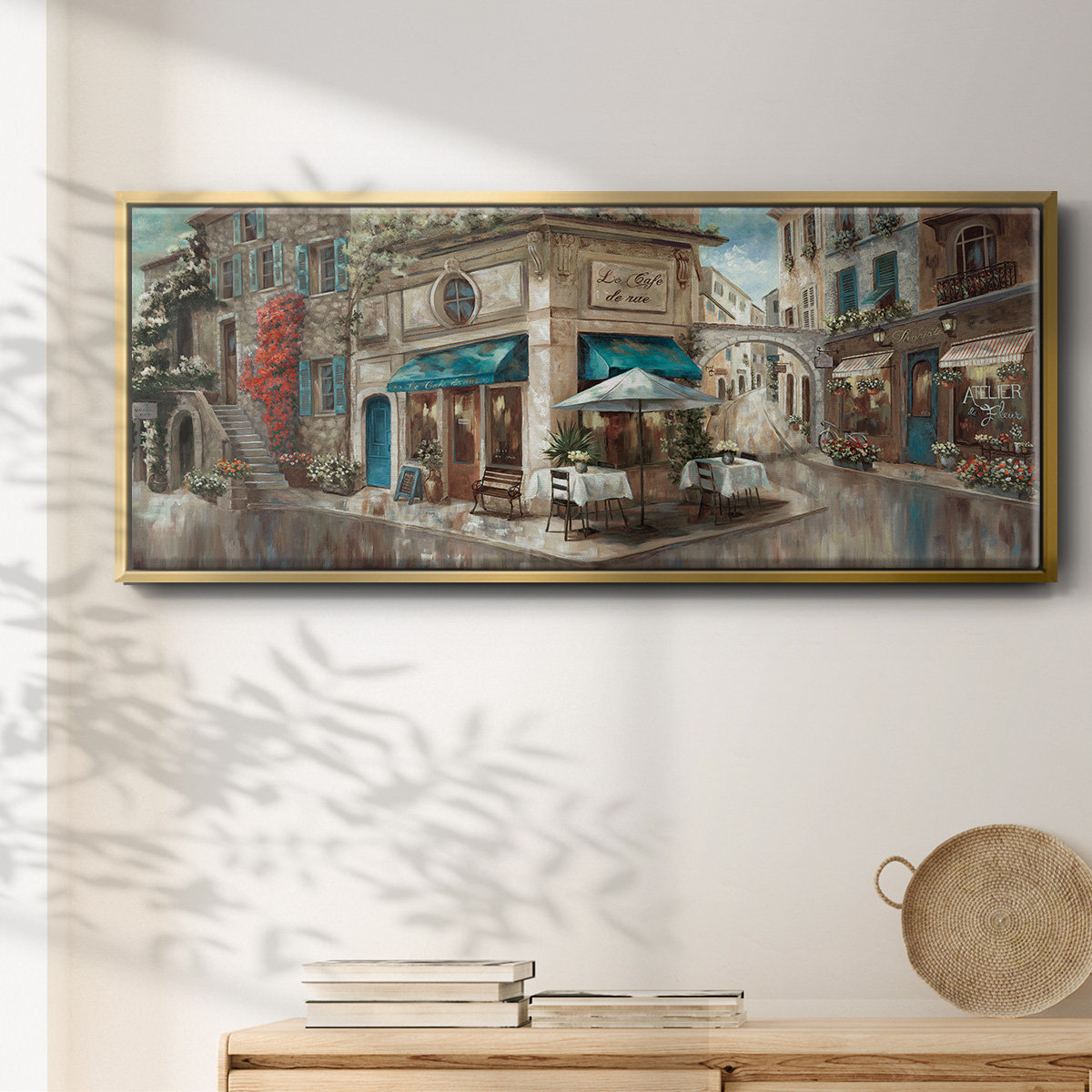 Red Barrel Studio® Corner Café- Framed Canvas | Wayfair