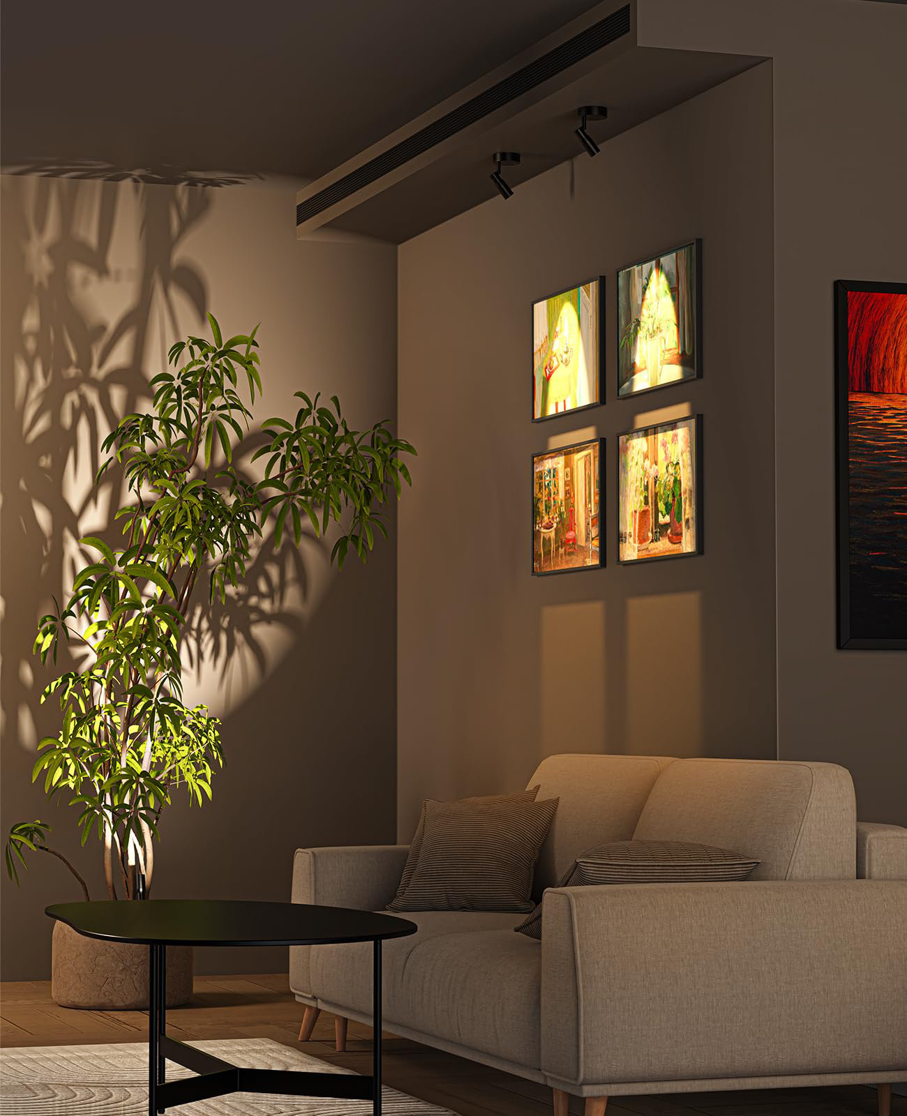 Ebern Designs Spot Lights Indoor, Rechargeable Picture Light with ...