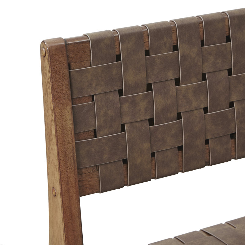 Red Barrel Studio Oslo Faux Leather Woven Dining Chairs & Reviews ...