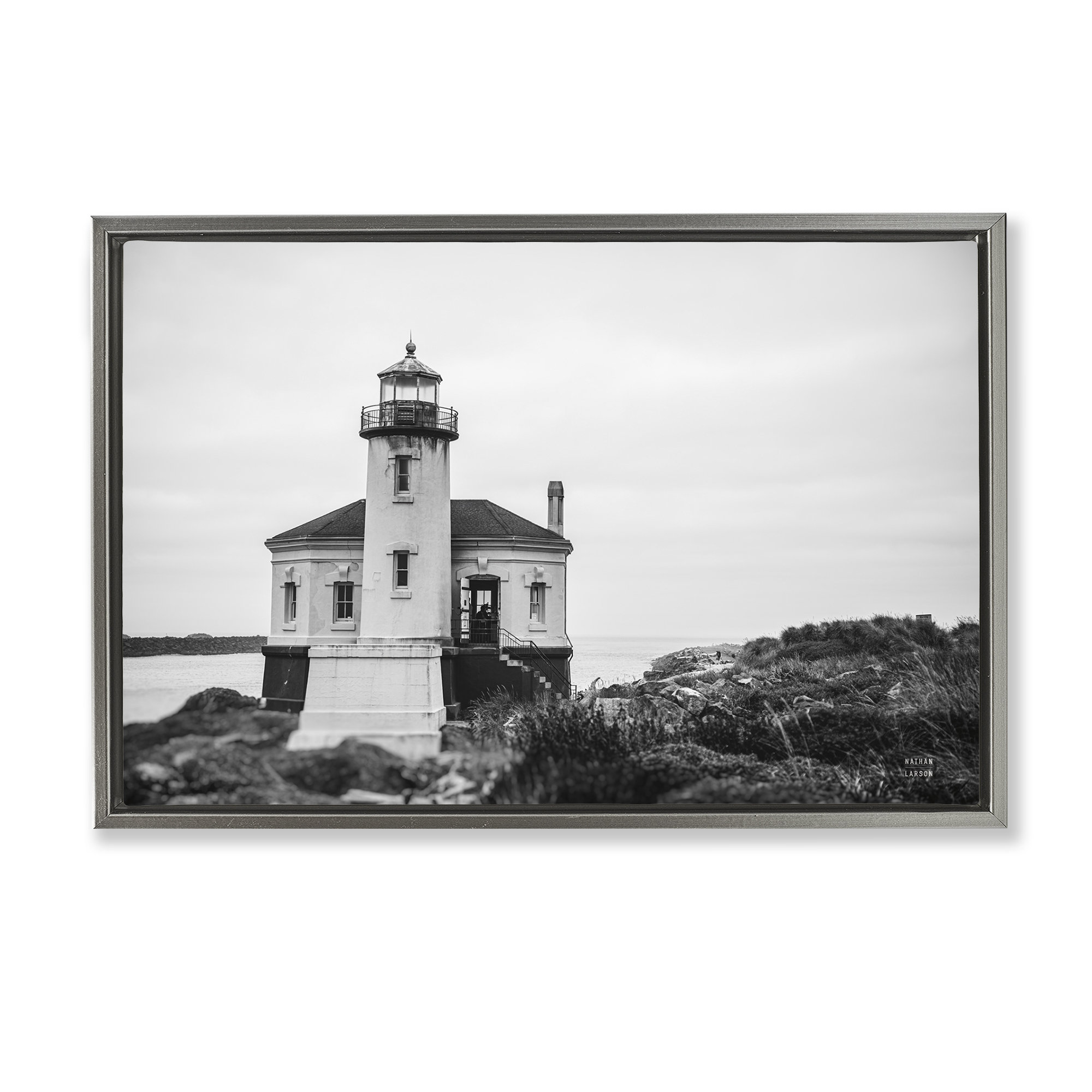 Breakwater Bay Looking Out Lighthouse Floater Canvas by Nathan Larson ...
