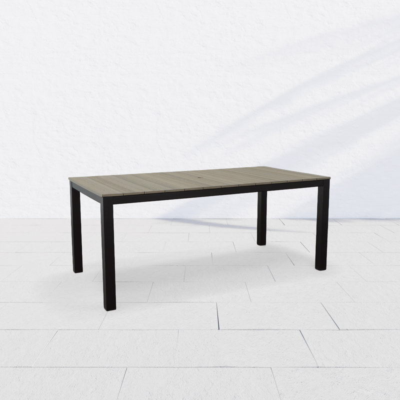 TANGENTWOOD Park City Dining Table with All-Weather Woodgrain HDPE ...