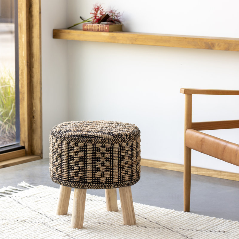 Bayou Breeze Aaima Solid Wood Accent Stool & Reviews | Wayfair