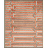 Samad Rugs Modern Tibet Geometric Area Rug in Coral | Perigold