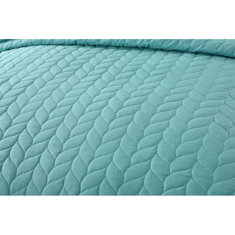 MarCielo P_leaf quit Microfiber Reversible 3 Piece Quilt Set & Reviews ...