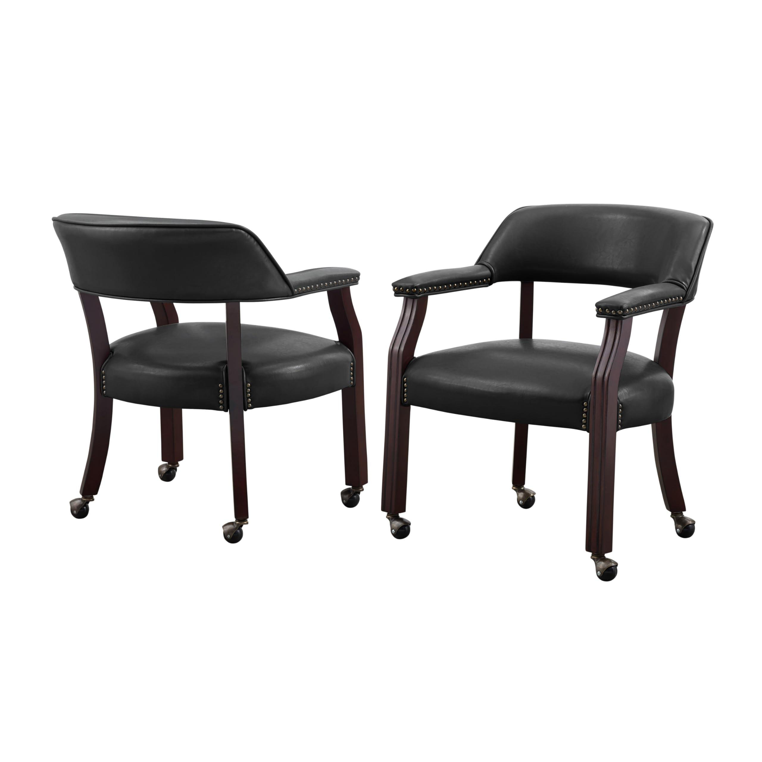 Red Barrel Studio® Tournament Arm Dining Chair with Casters ...