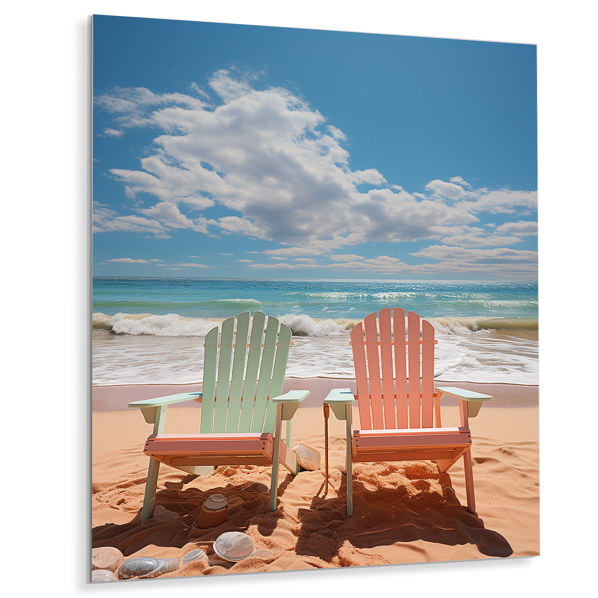Dovecove Pink Miami Chairs II - Nautical & Beach Metal Wall Art ...