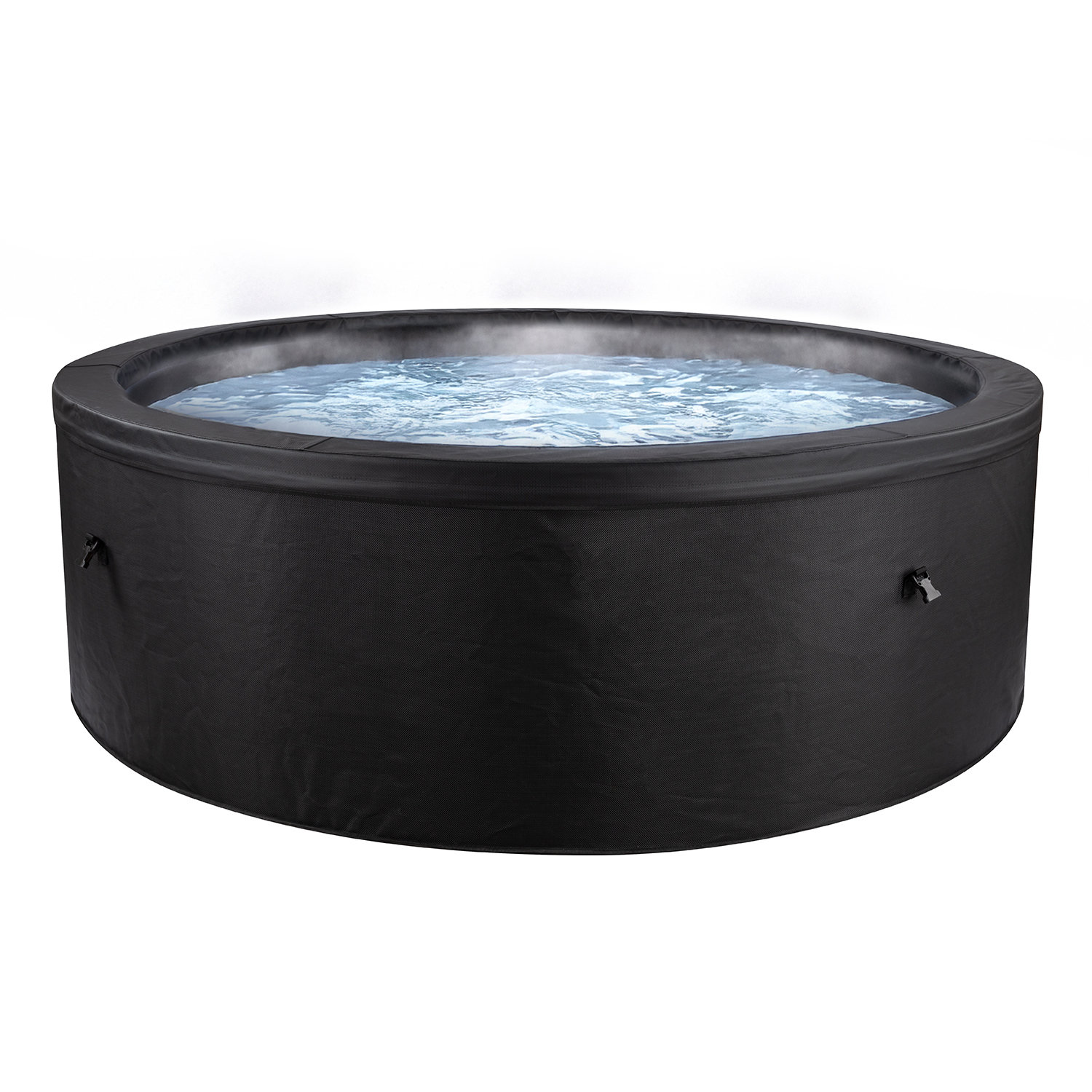 EZLIFE Alba 6 Person Round Foam Spa Hot Tub 110v w/ Exterior Textilene ...