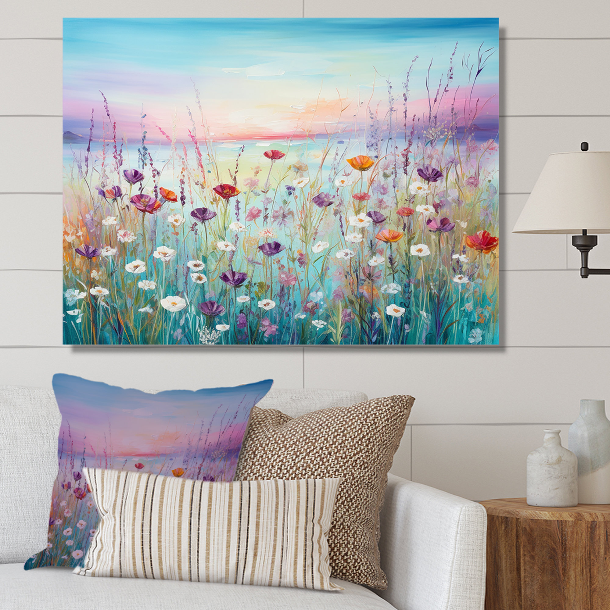Winston Porter Wild Flowers Meadows II - Flower Field Canvas Print ...