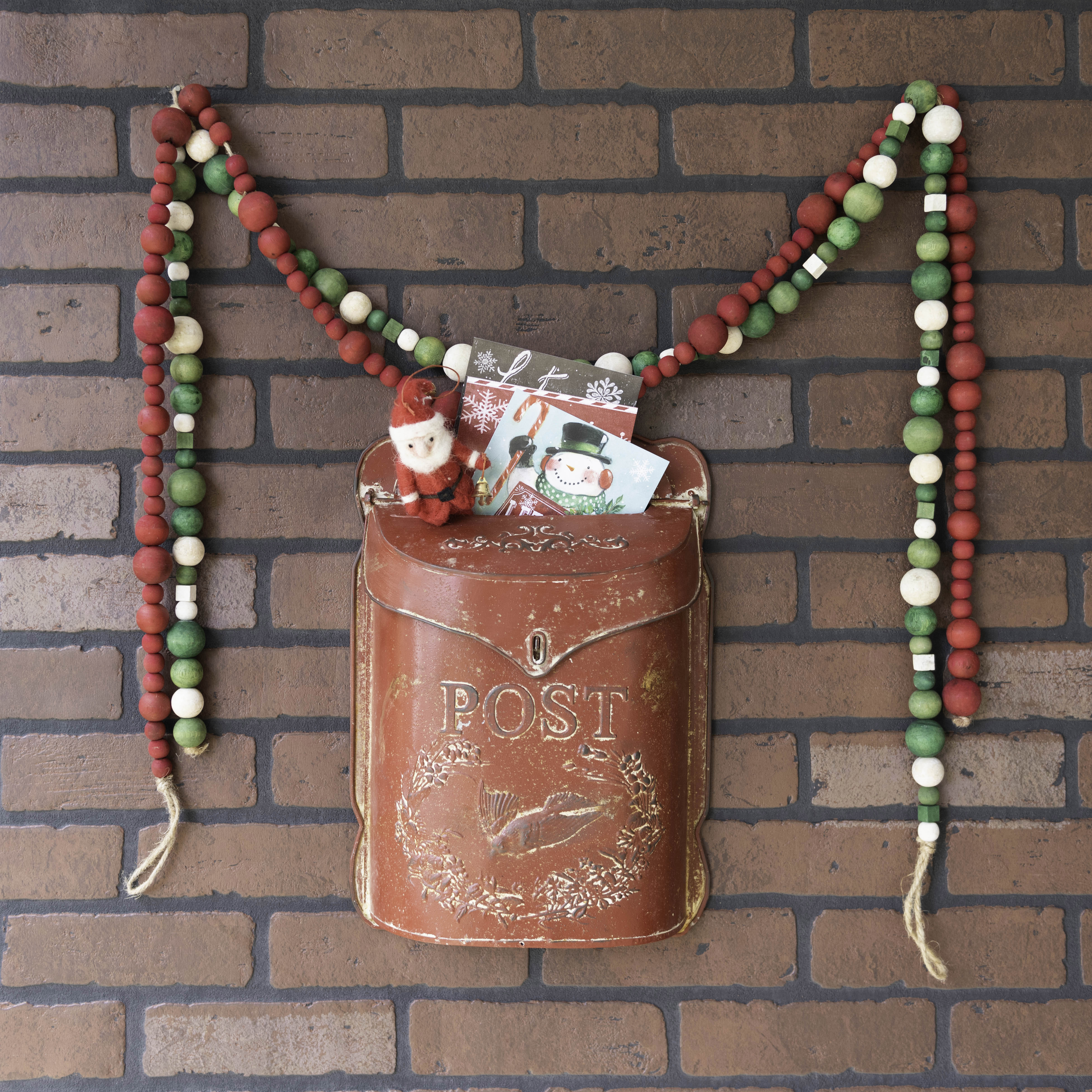 Ophelia & Co. Ellika Embossed Metal Post Box with Distressed Finish ...