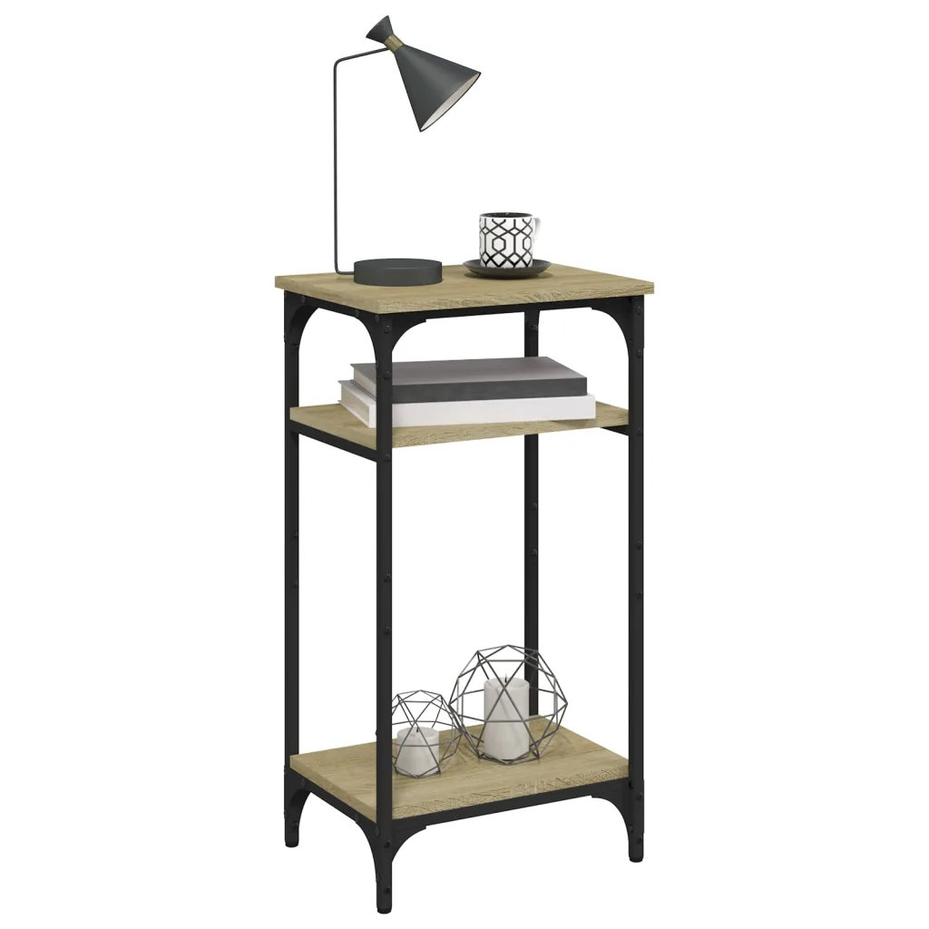 vidaXL Side Table Engineered Wood, Steel Regular Side Table | Wayfair