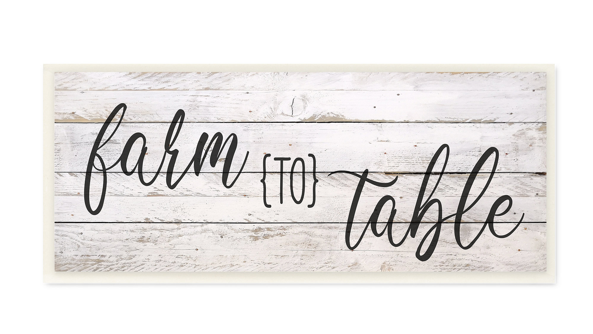 Gracie Oaks 'Farmhouse Planked Look Farm to Table Sign' by Ann Bailey ...
