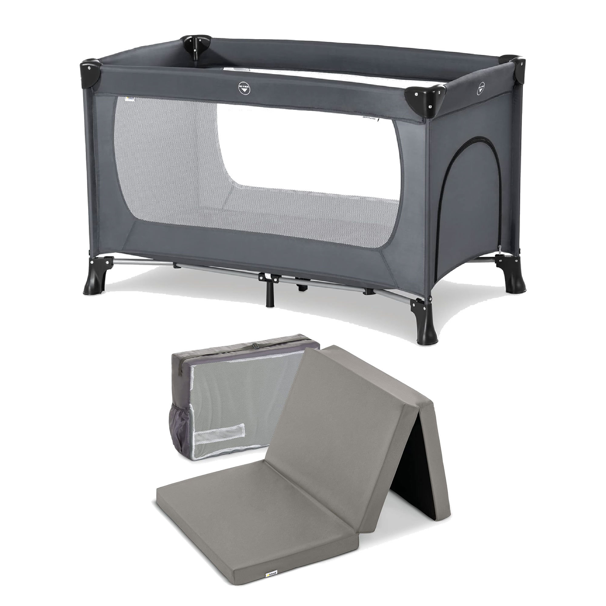 hauck Dream N Play Plus Foldable Travel Bed with Foldable Portable Foam ...