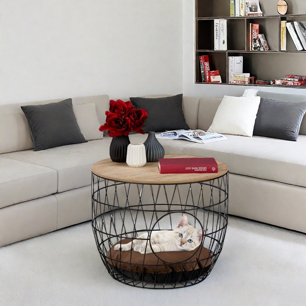 AWORET Nordic Iron Cat House Coffee Table | Wayfair