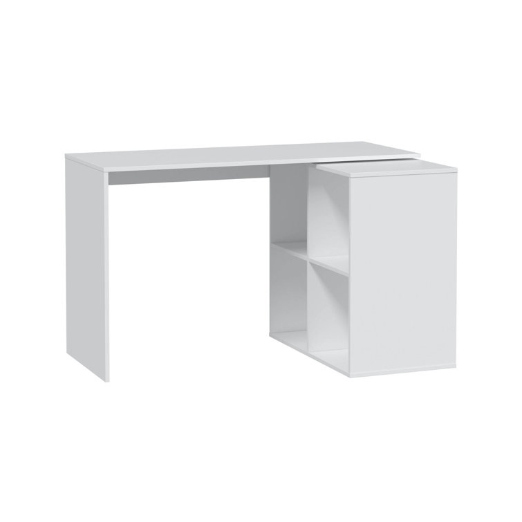 Latitude Run Katerine 152cm W Rectangle Computer Desk with and Cabinet ...