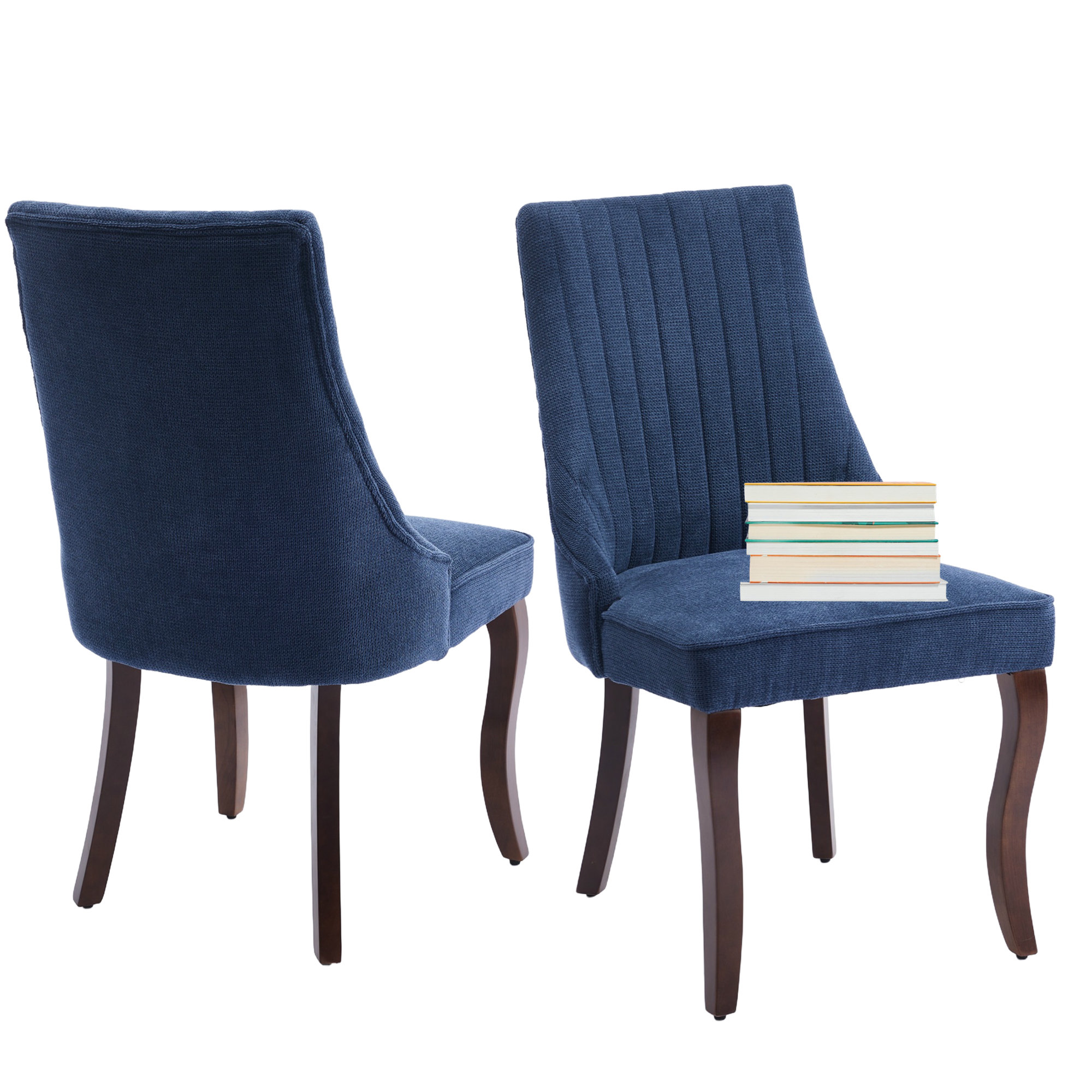 Red Barrel Studio® Modern Simplicity Linen Upholstered Dining Chairs ...