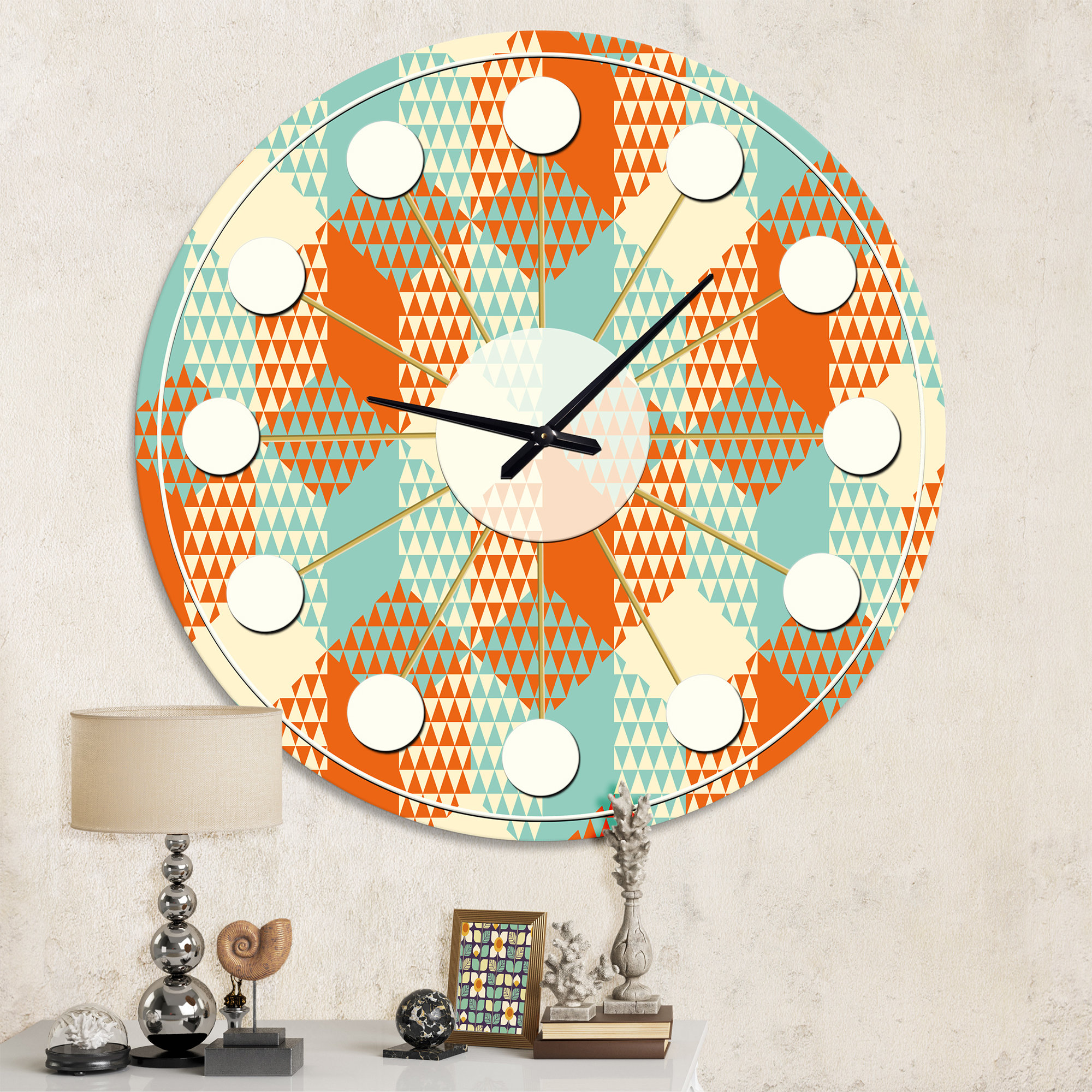 East Urban Home Retro Hexagon Pattern VIII - Mid-Century Modern wall ...