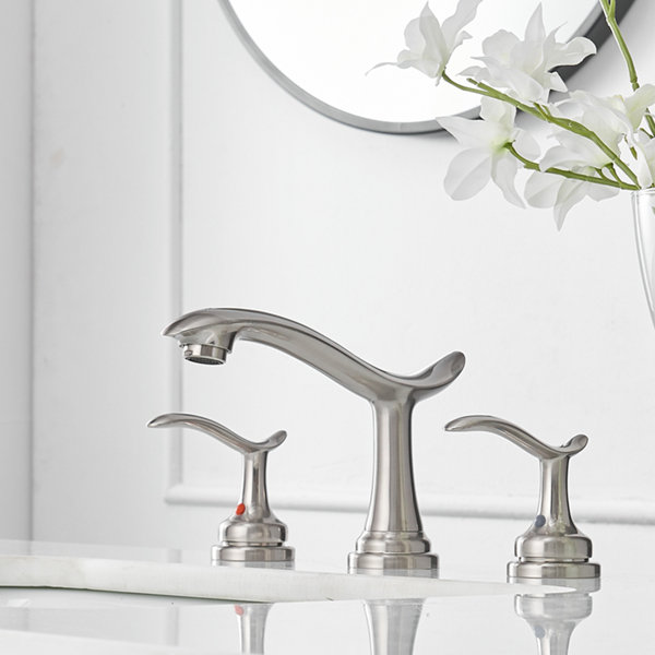 BWE Widespread Faucet 2-handle Bathroom Faucet with Drain Assembly ...