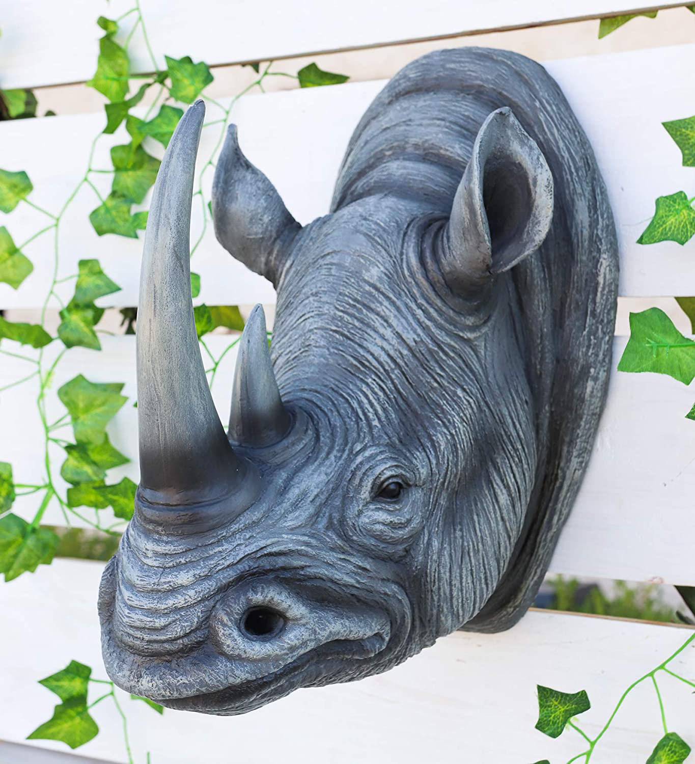 Bungalow Rose Ebros Realistic Safari Black Rhino Wall Plaque 14.5" Tall ...
