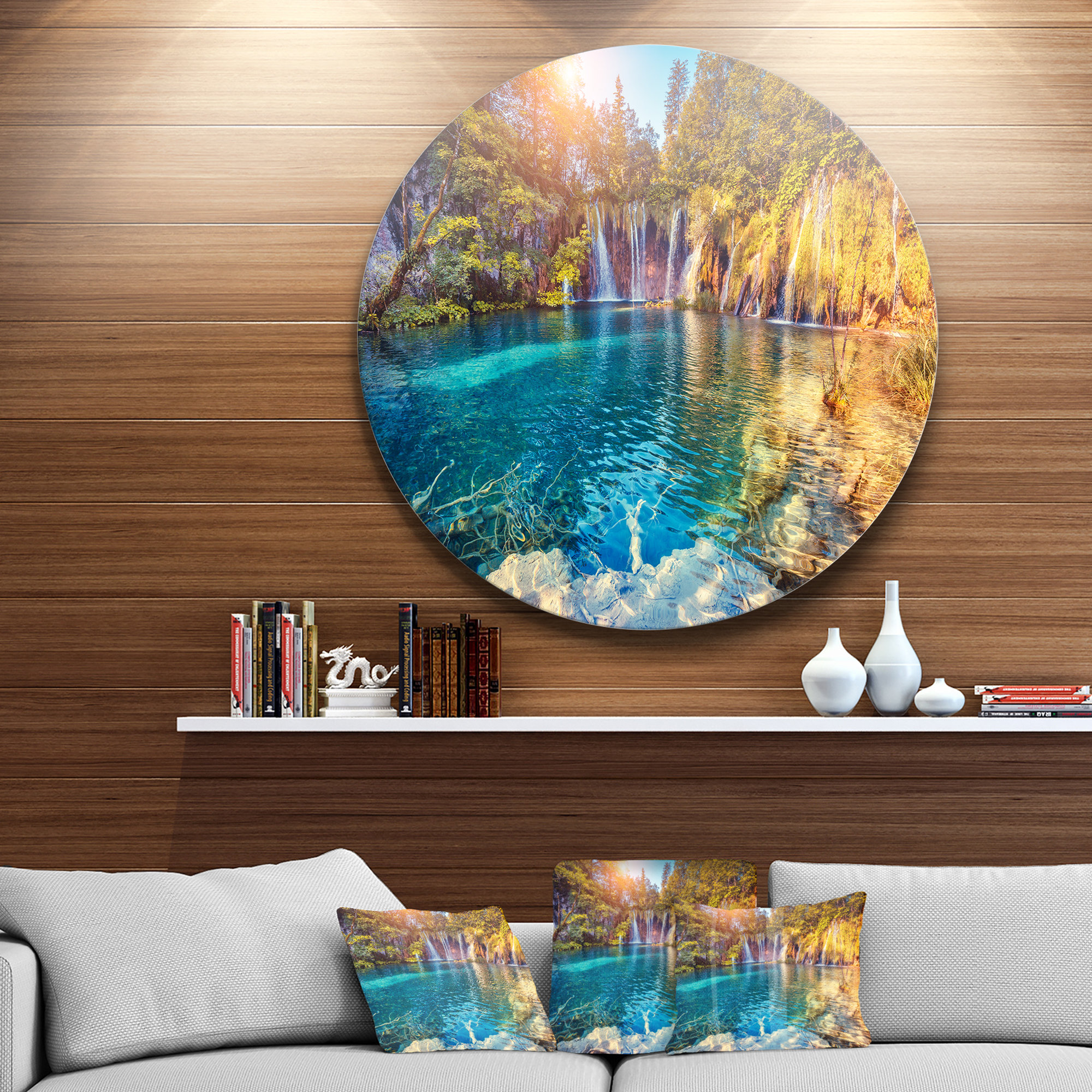 East Urban Home Turquoise Water and Sunny Beams - Landscape Photography ...