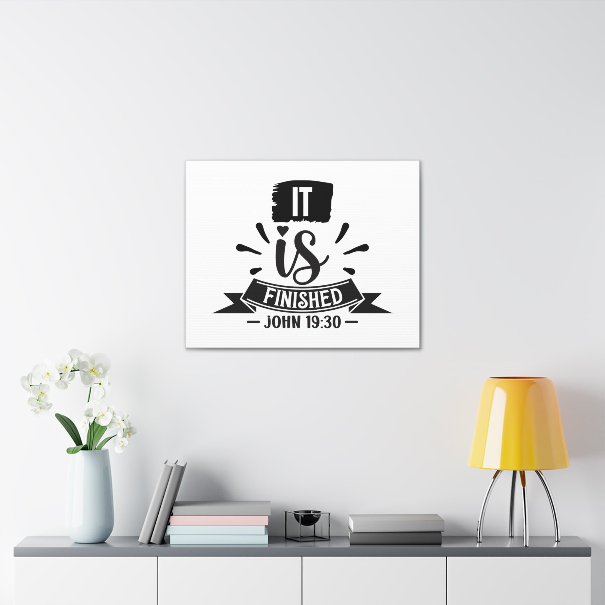 Trinx John 19:30 It Is Finished Bible Verse Canvas Christian Wall Art ...