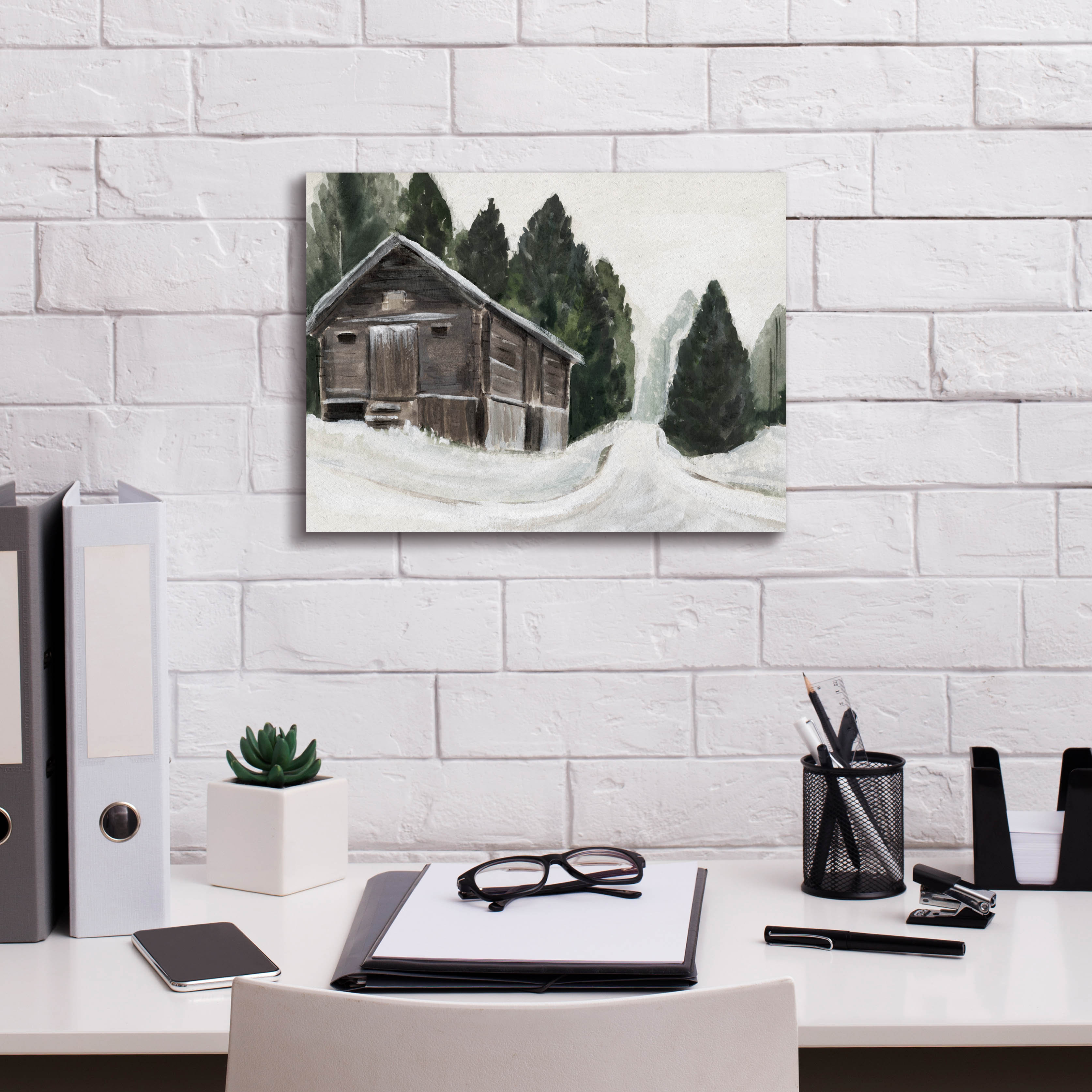Millwood Pines 'Laura Gibson _winter Barn 1' by Annie Warren Canvas ...
