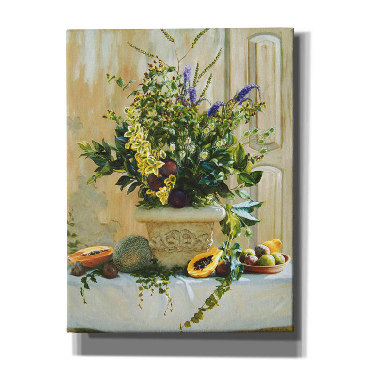 Red Barrel Studio® Green Floral On Canvas by Robin Anderson Print ...