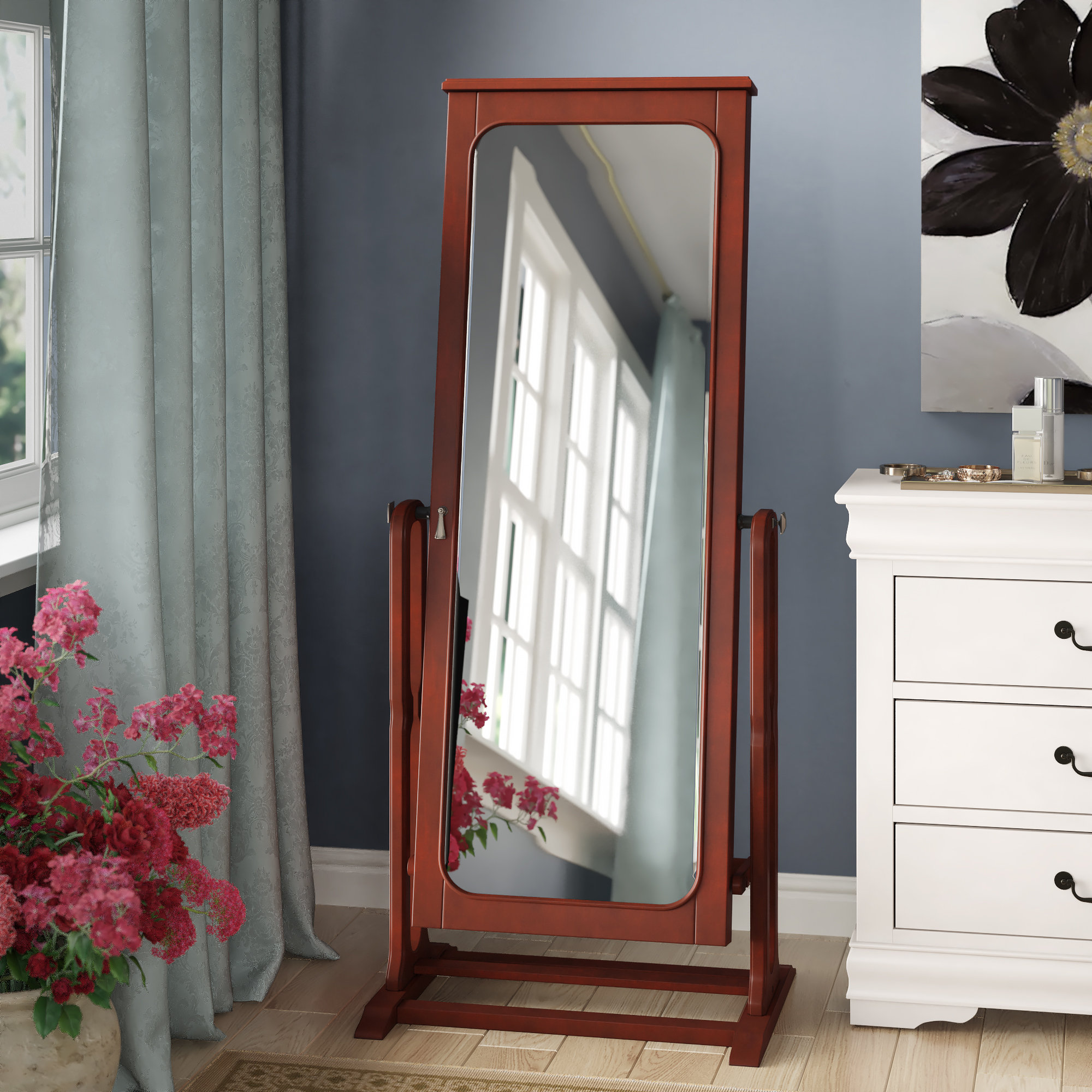 Alcott Hill® Gonson 21.25'' Wide Freestanding Jewelry Armoire with ...