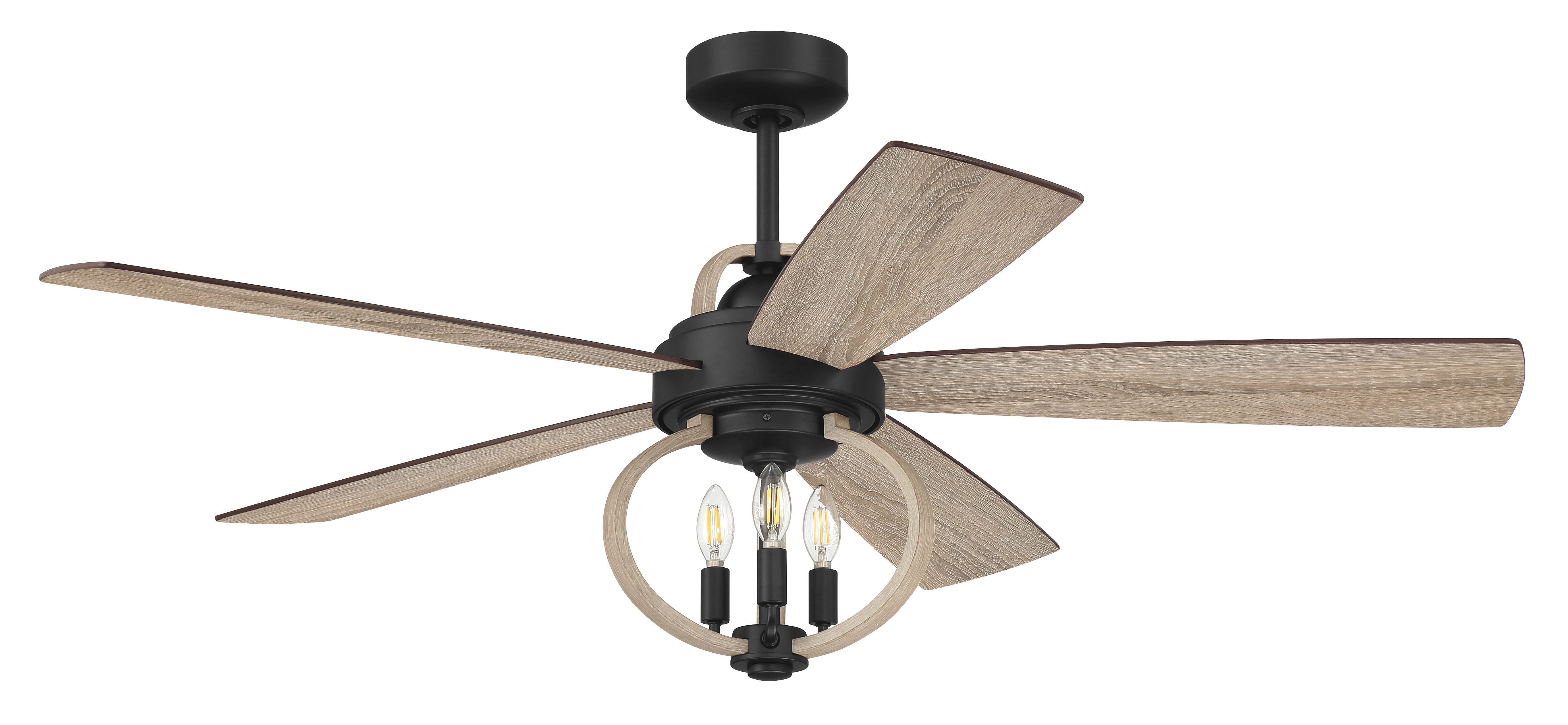 Craftmade 52" 5 - Blade LED Standard Ceiling Fan with Pull Chain and ...