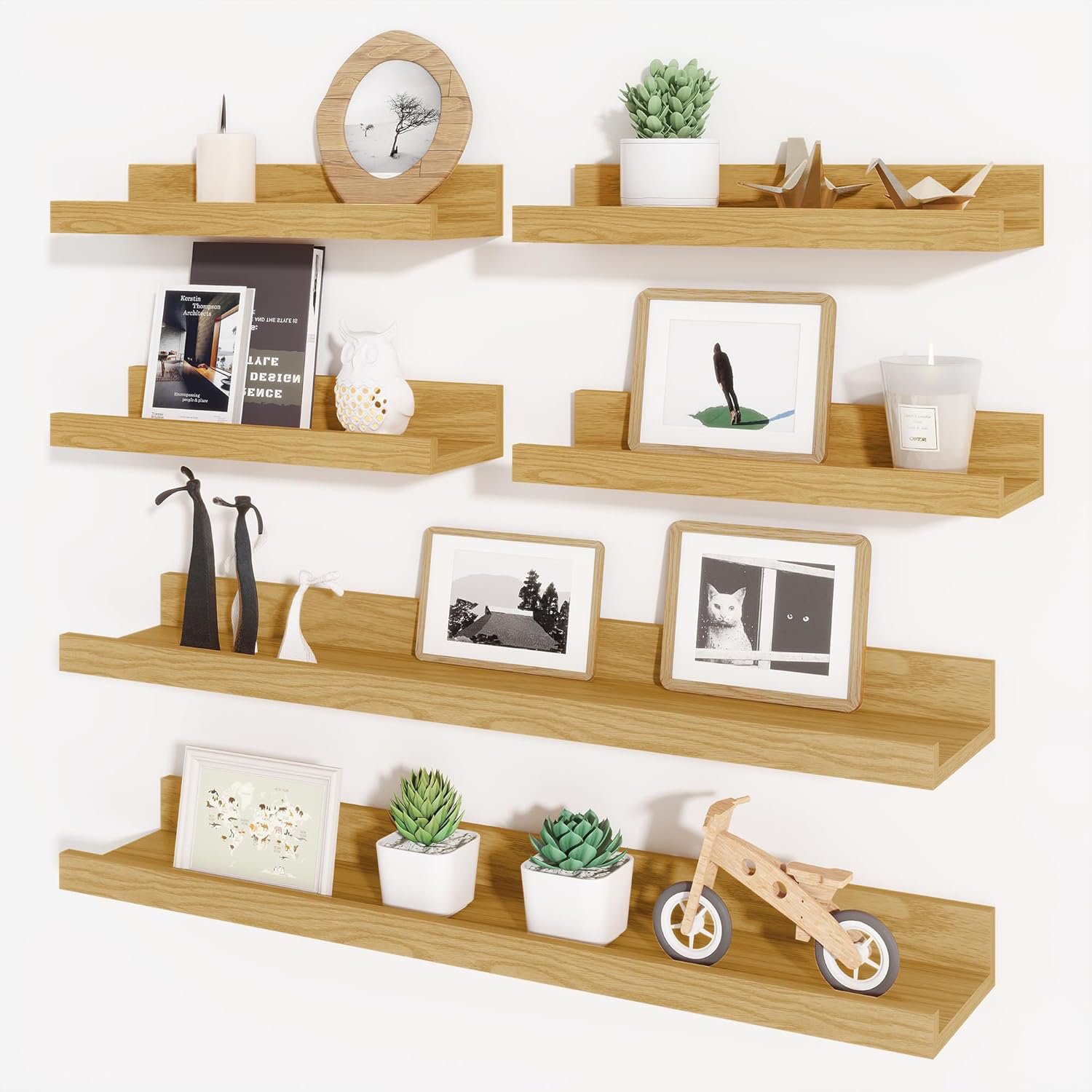 Corrigan Studio® 6 Pack Floating Shelves For Wall Decor Storage 24 Inch ...