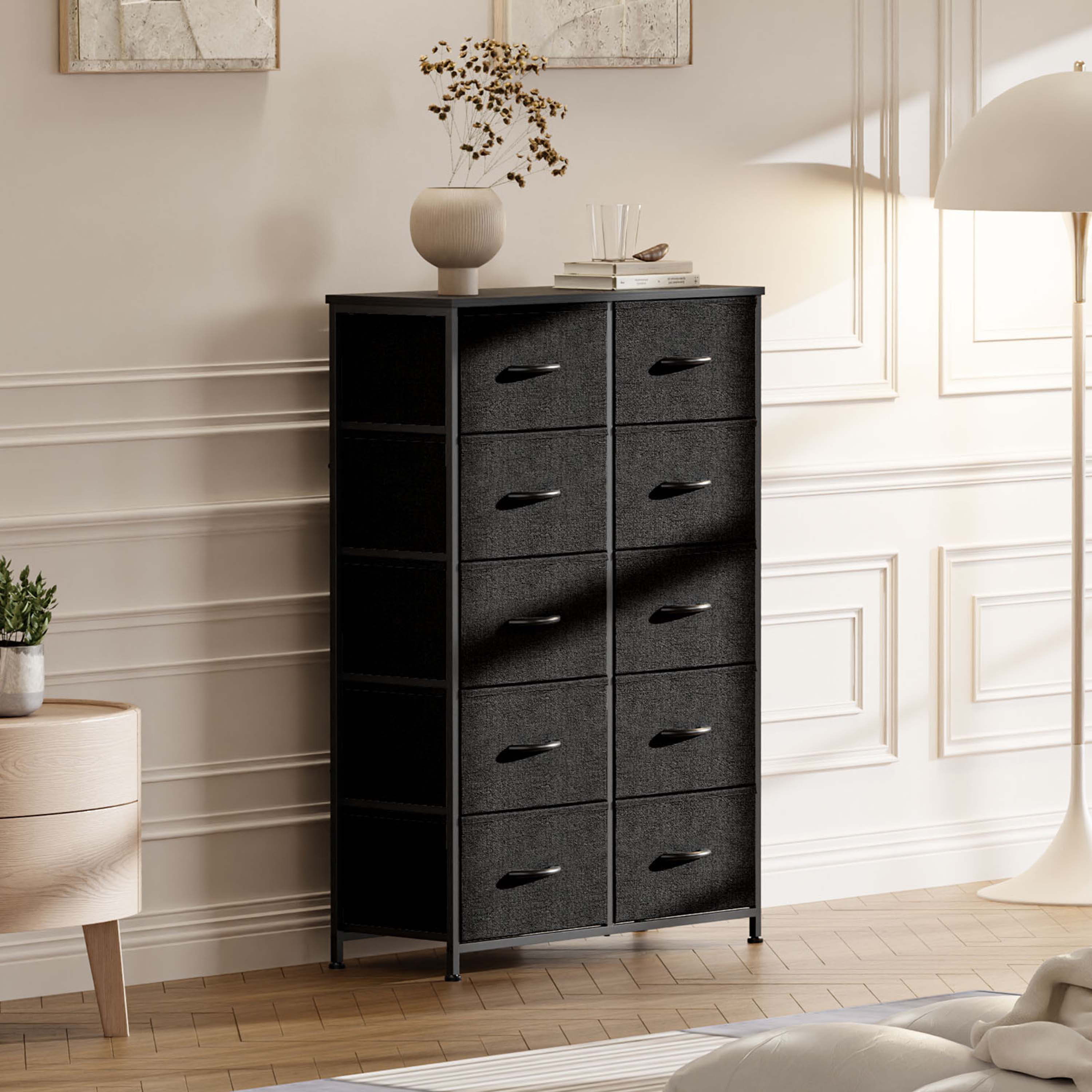 Ebern Designs Dresser for Bedroom Storage Drawers, Fabric Storage Tower ...