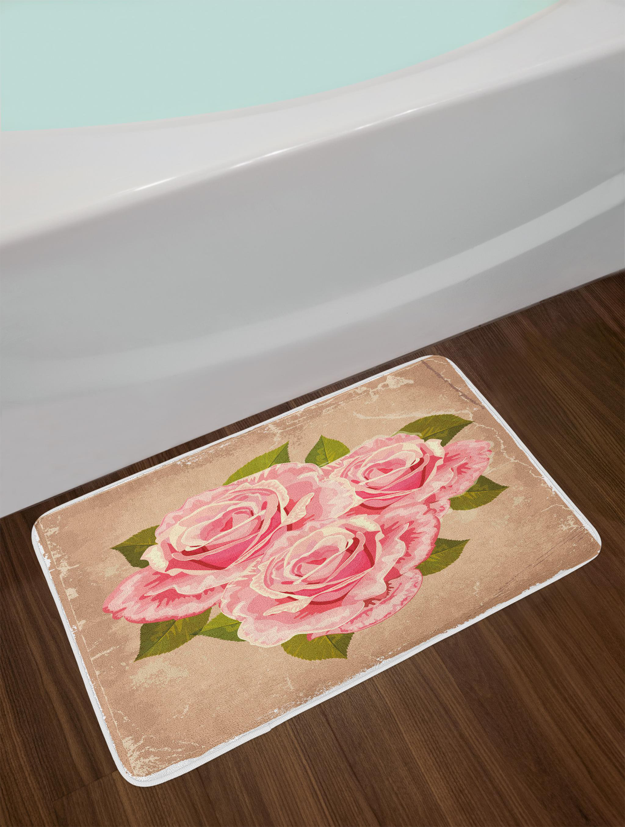 East Urban Home Bouquet Rose Bath Rug | Wayfair