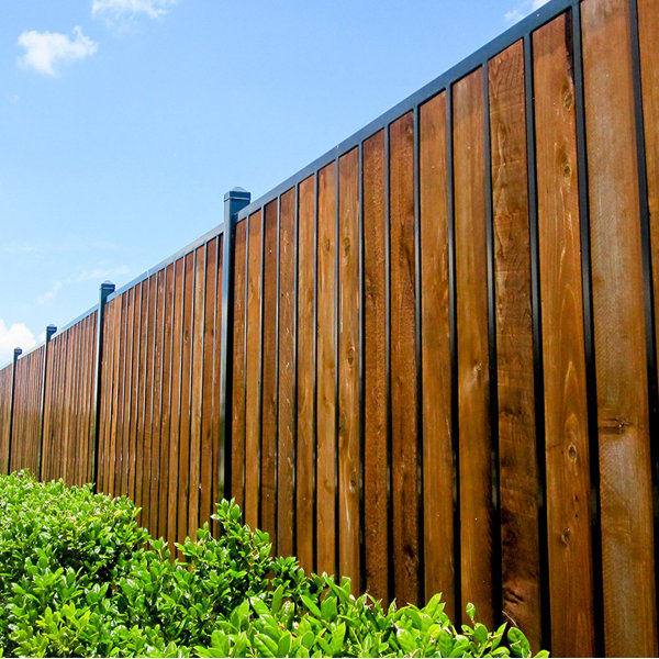 Fortress Building Products Estate 3-in x 3-in x 9-ft Gloss Black Steel ...