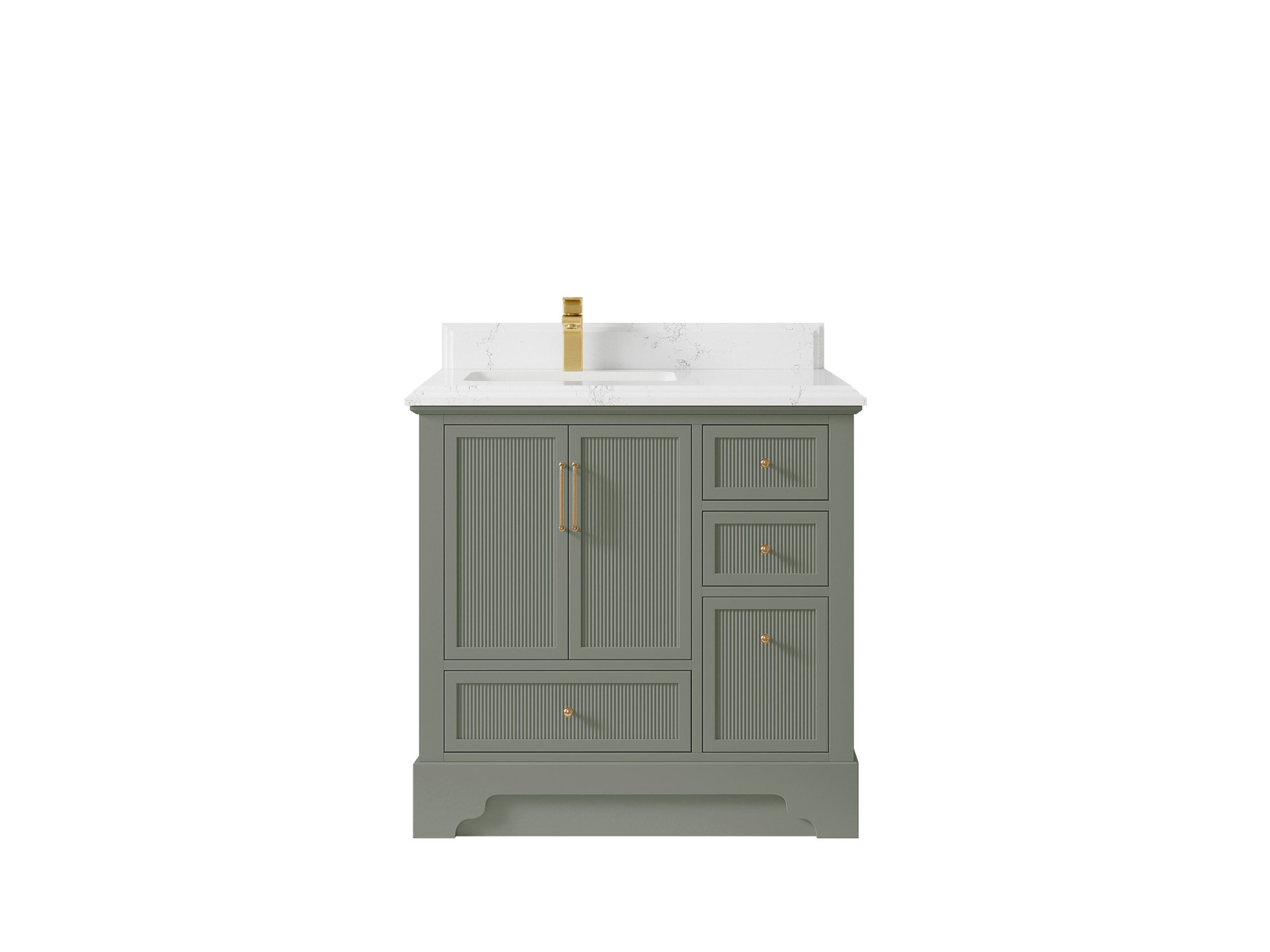 Brayden Studio 36 In. W X 22 In. D Colisa Left Offset Sink Bathroom ...