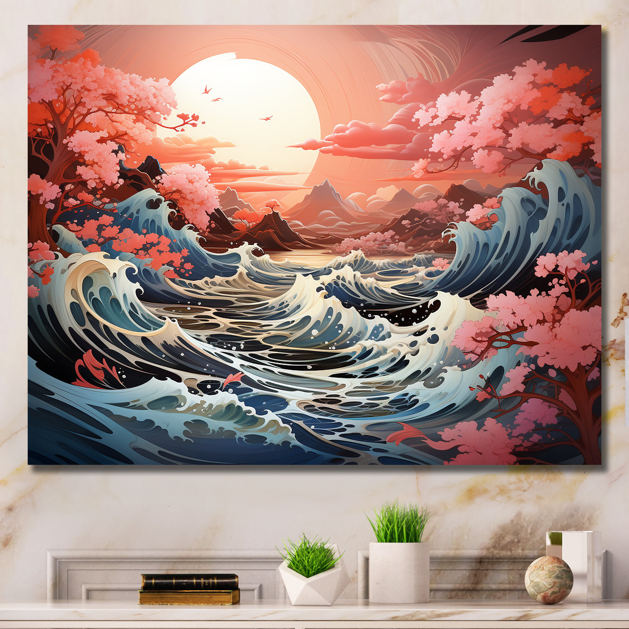 Design Art Japan Ocean Storm Landscape II On Canvas Print | Wayfair