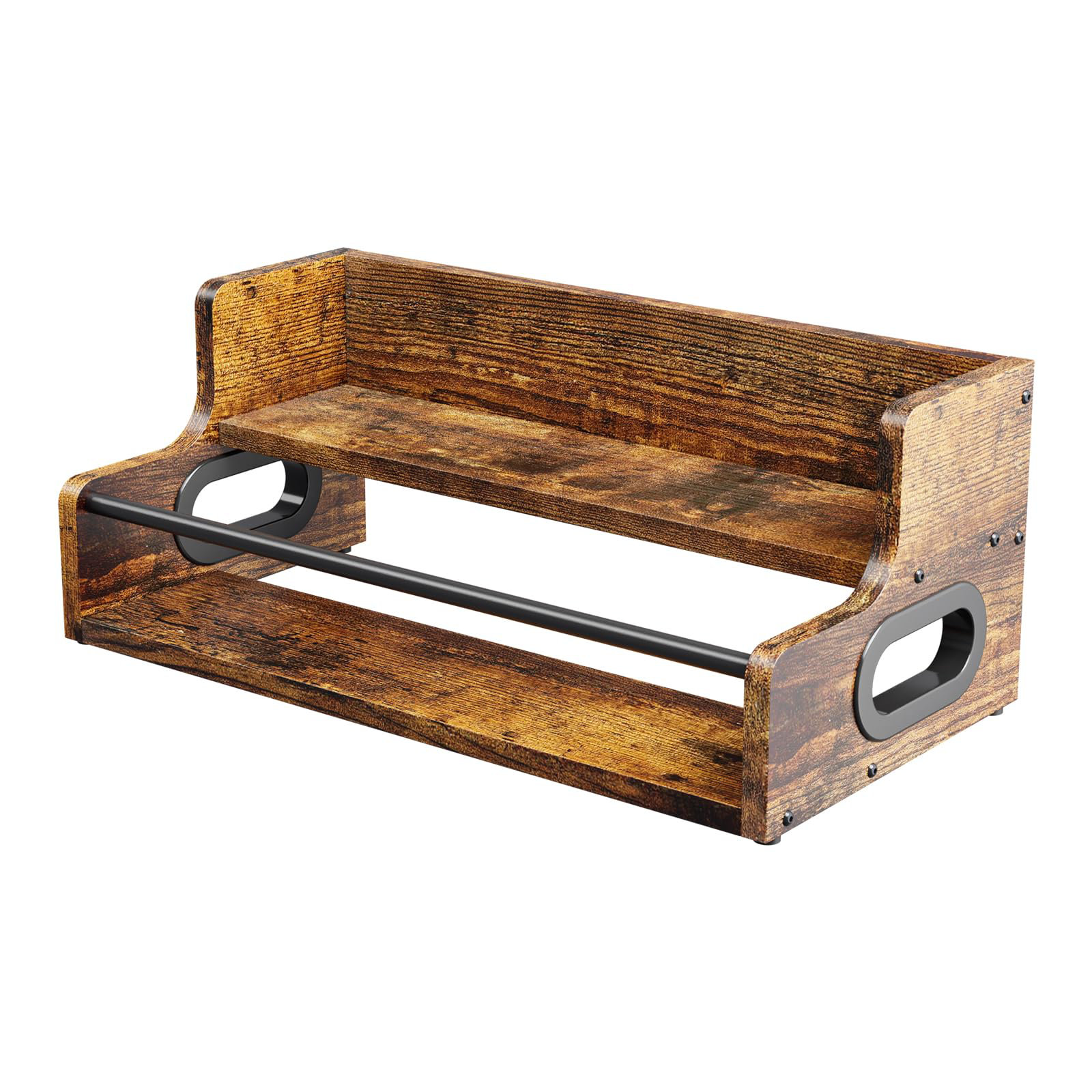 Millwood Pines Liquor Bottle Display Shelf, Coffee Syrup Rack Organizer ...