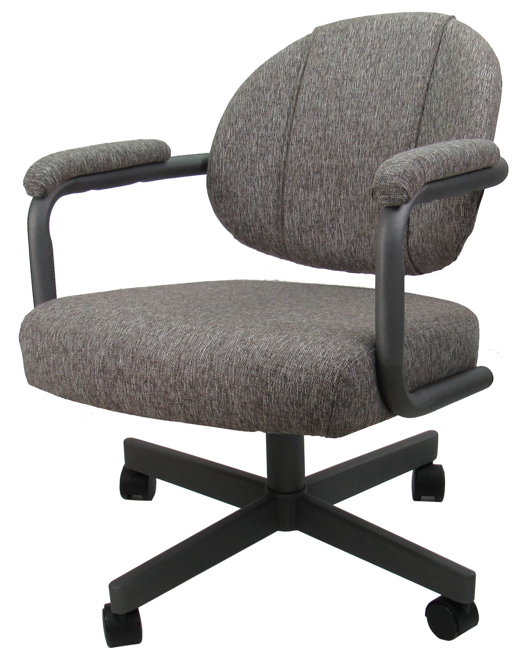 Tobias Designs 4 - Swivel Metal Caster Dining Chairs - M-70 Style ...