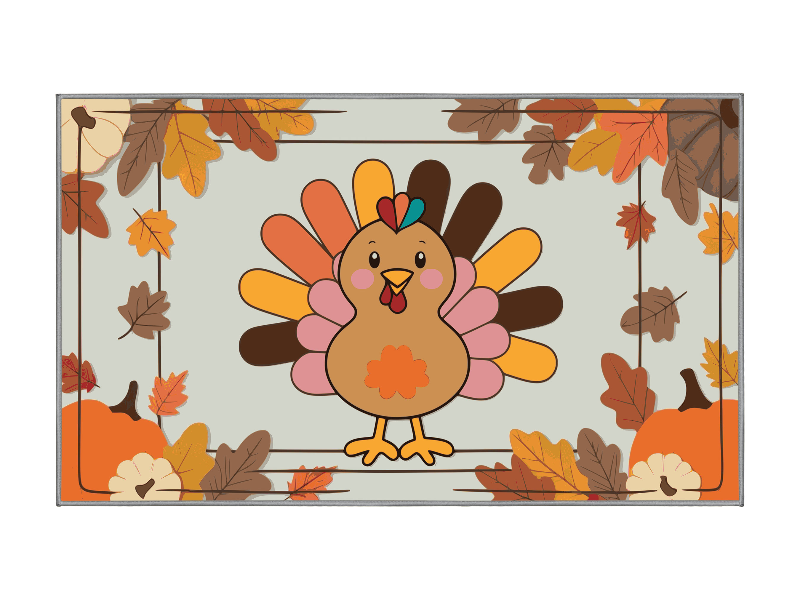 The Holiday Aisle® Thanksgiving Fall Season Holiday Rug | Wayfair