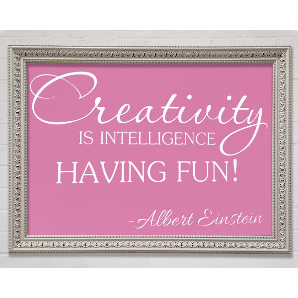 Bright Star Albert Einstein Creativity Is Intelligence Pink - Single ...
