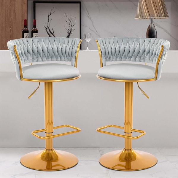 Mercer41 Golter Swivel Adjustable Height Stool | Wayfair